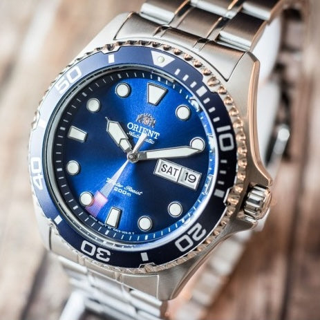ORIENT Men's RAY II Automatic Power Reserve Watch Blue – TIME MACHINES
